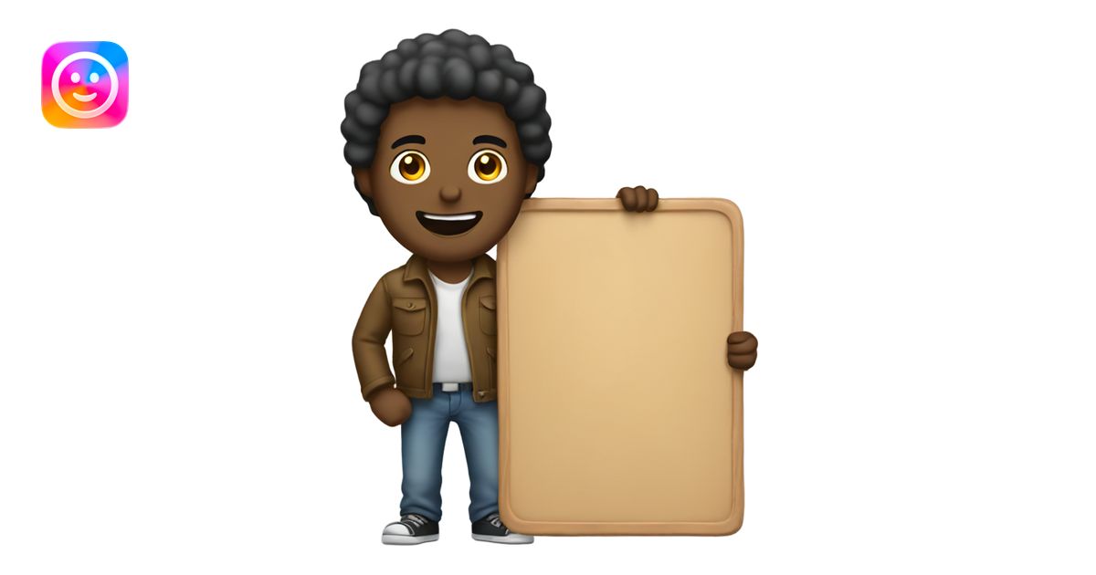 Guy with a board emoji | AI Emoji Generator
