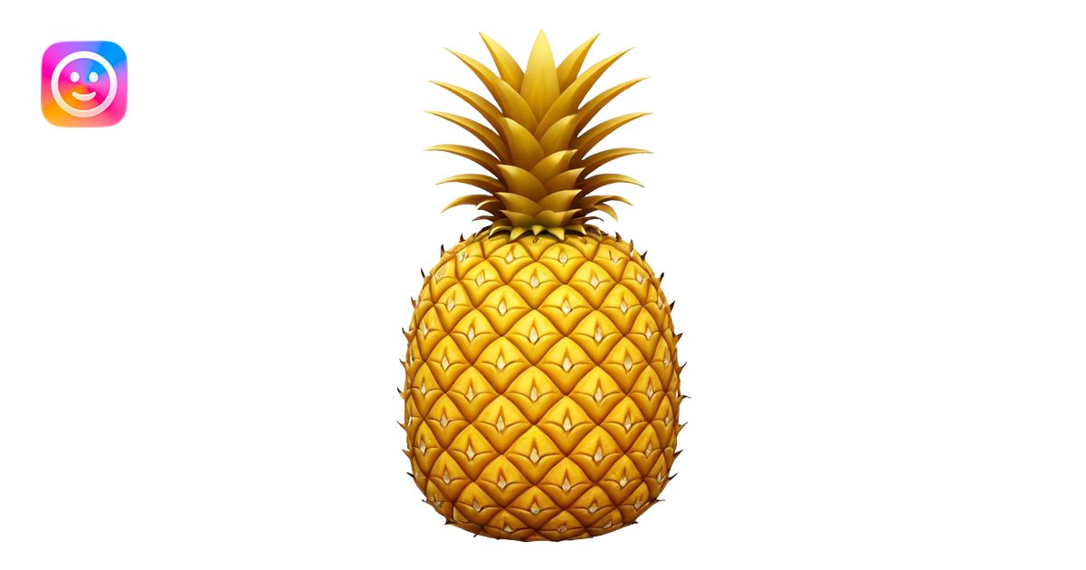 Upside down pineapple with no background emoji | AI Emoji Generator