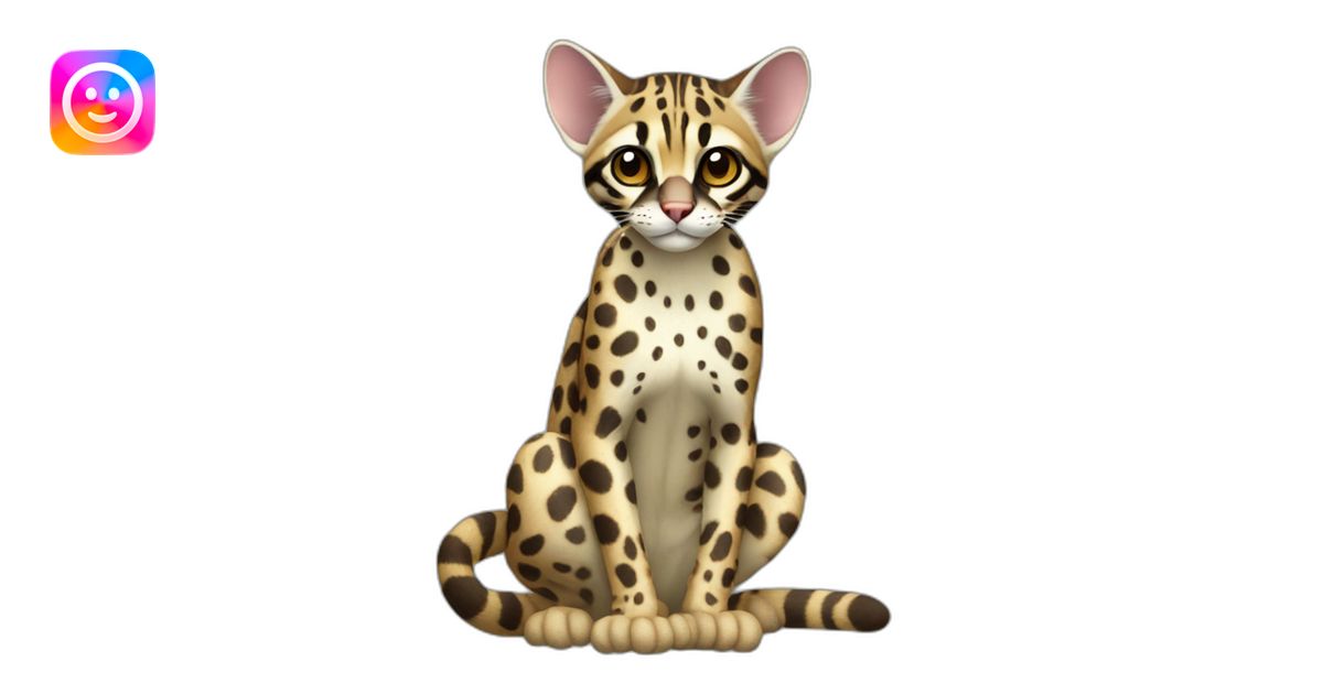 Margay Cat Full Body emoji | AI Emoji Generator