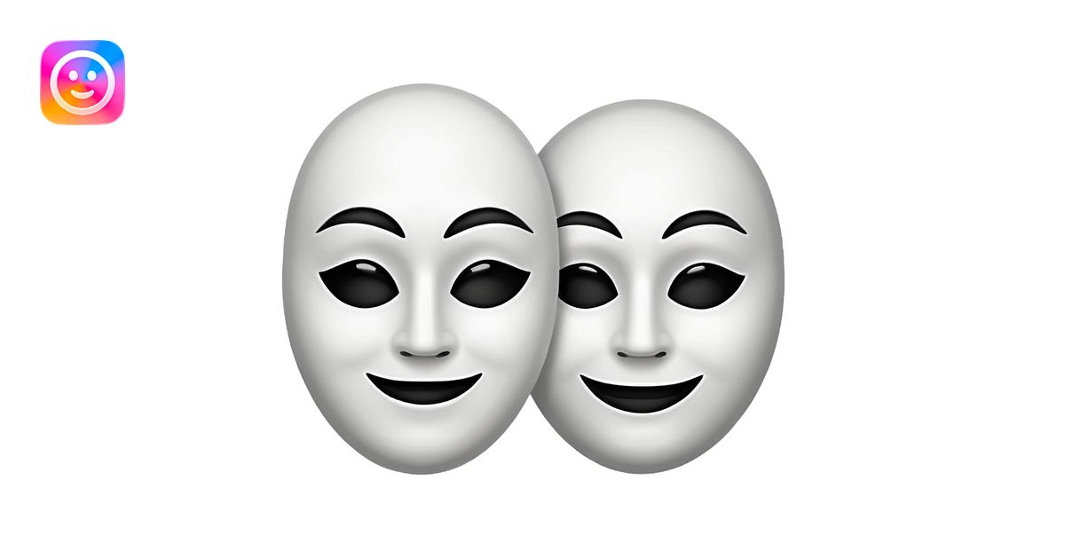 Two mask one is happy the other is sad emoji | AI Emoji Generator
