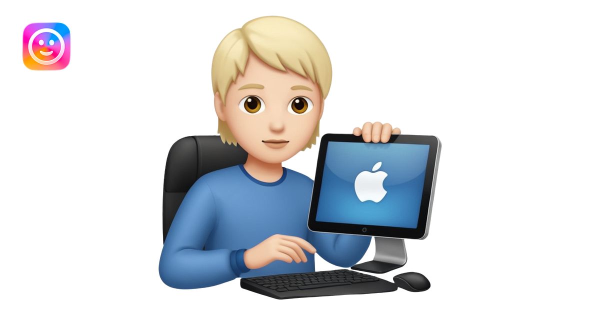 A PERSON USSING A PC emoji | AI Emoji Generator