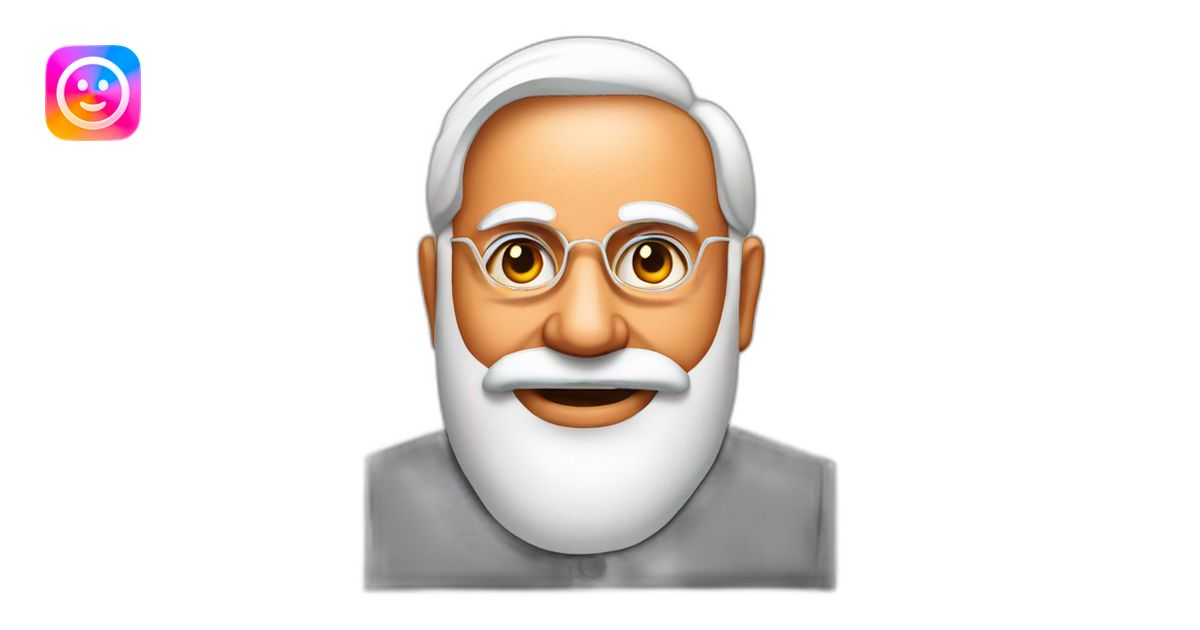 indian rupee with modi face emoji | AI Emoji Generator