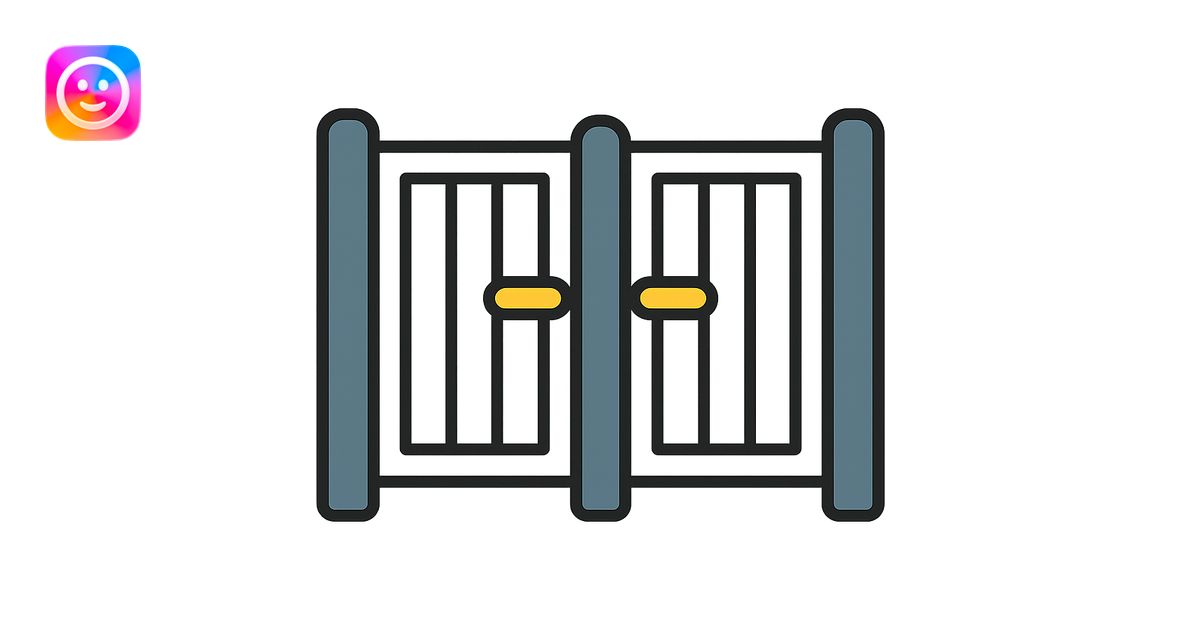 aluminum swing gate, clean and modern design, simple details icon | AI ...