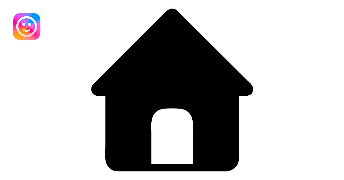 Simple house with a roof and door icon | AI Emoji Generator