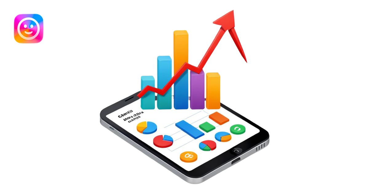 chart graph with growing metrics emoji | AI Emoji Generator