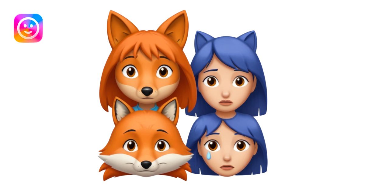 Make Dora and Swiper the fox crying emoji | AI Emoji Generator