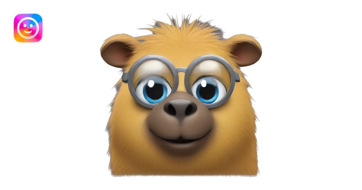 Minion with blue eyes and capybara emoji | AI Emoji Generator
