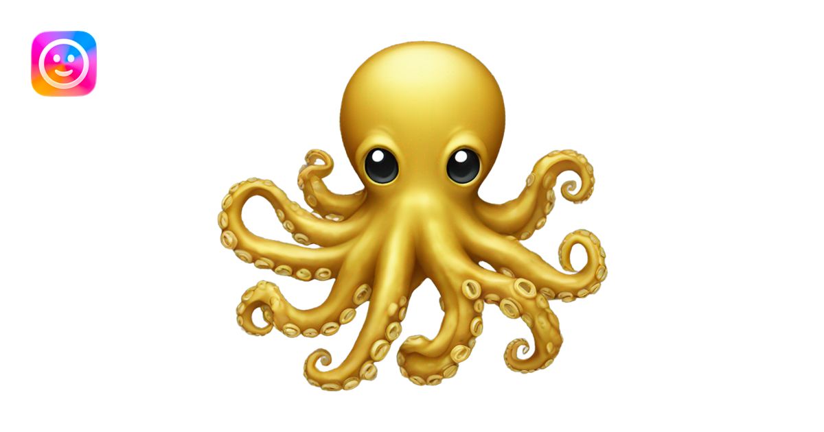 Golden octopus emoji | AI Emoji Generator