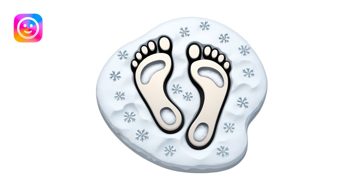 footprint in snow emoji | AI Emoji Generator