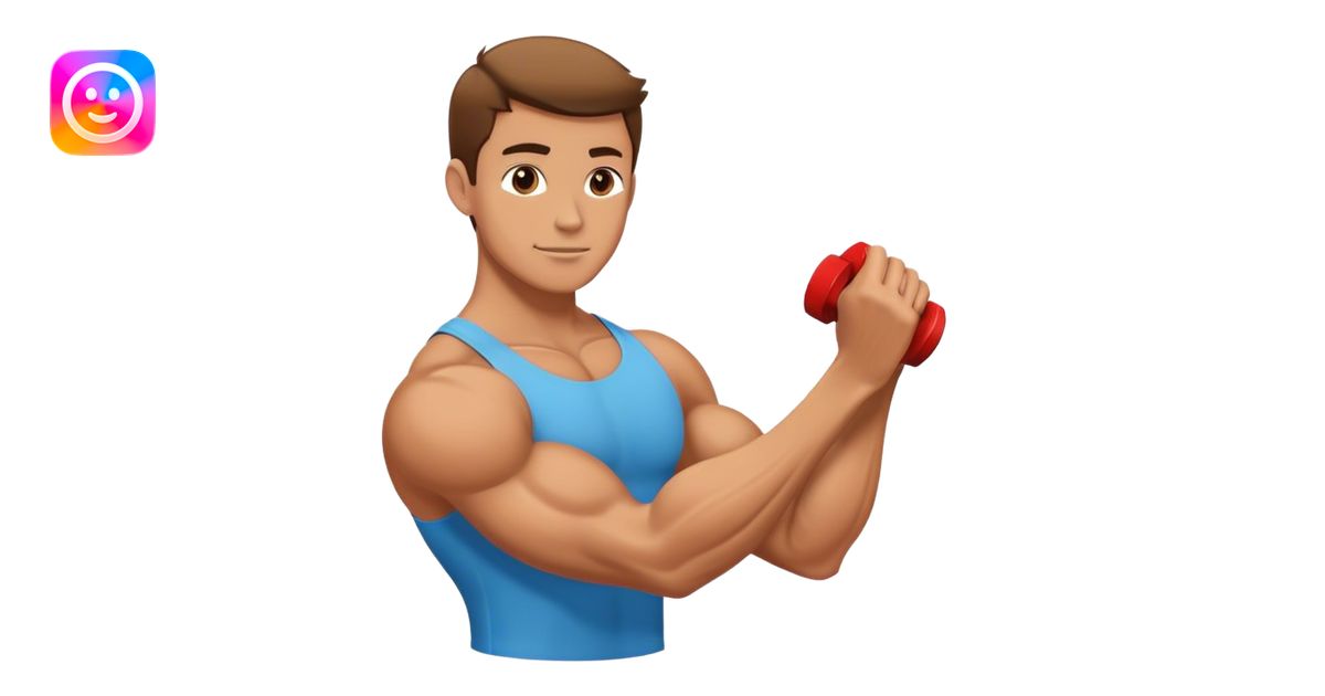 bodybuilder forearm exercise emoji | AI Emoji Generator