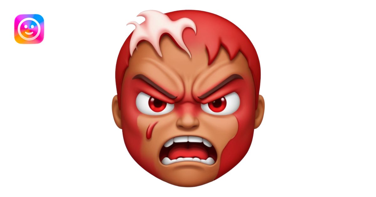 very angry and mad enraged fuming foaming at the mouth emoji emoji | AI ...