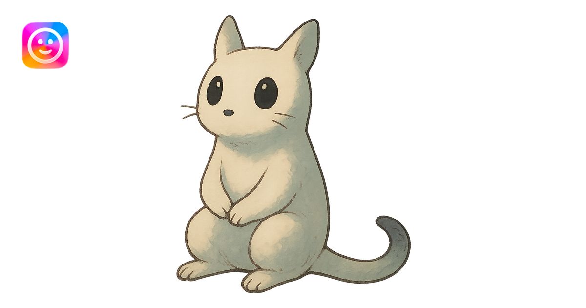 slugcat from Rain World illustration | AI Emoji Generator