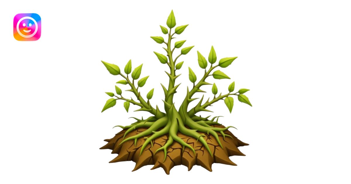 green vines with thorns sprouting from the ground, 3D, extremely ...