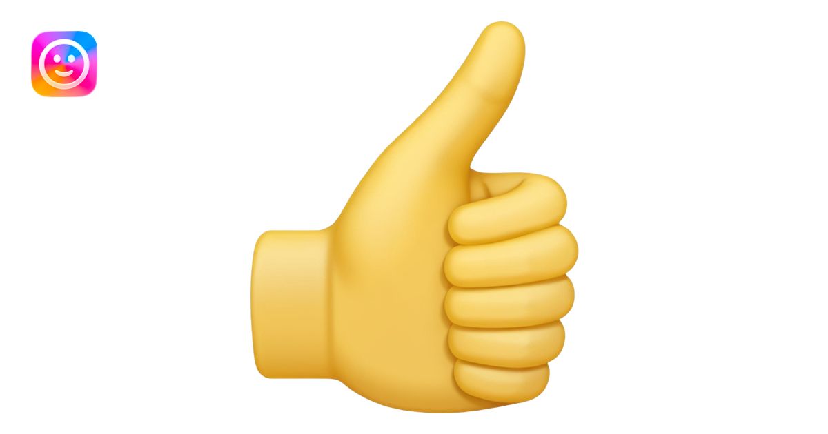 thumbs up emoij extra long thumb emoji | AI Emoji Generator