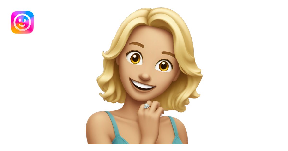 blonde woman engaged emoji | AI Emoji Generator