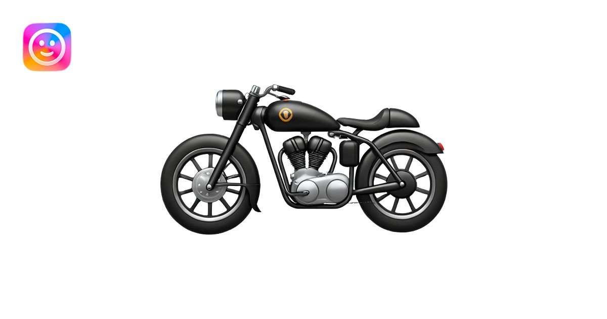 Bullet bike with black emoji | AI Emoji Generator