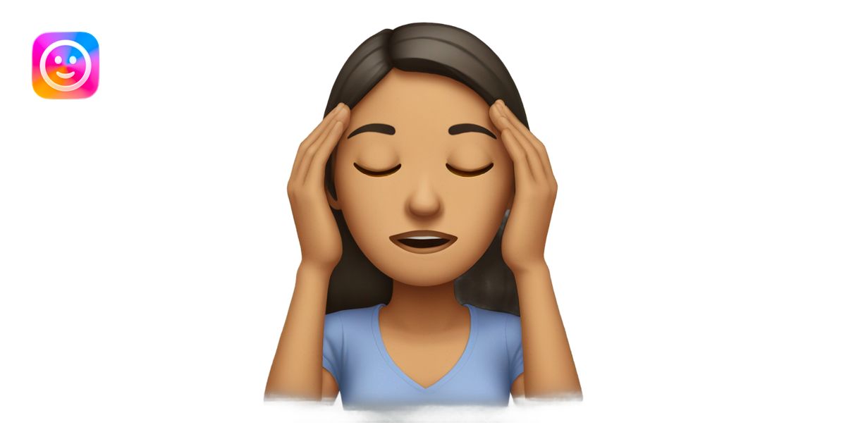 Puerto Rican woman with Migraine headache emoji | AI Emoji Generator