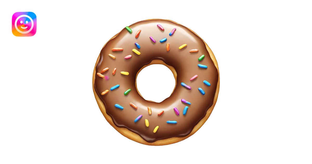 Donut with rainbow sprinkles emoji | AI Emoji Generator