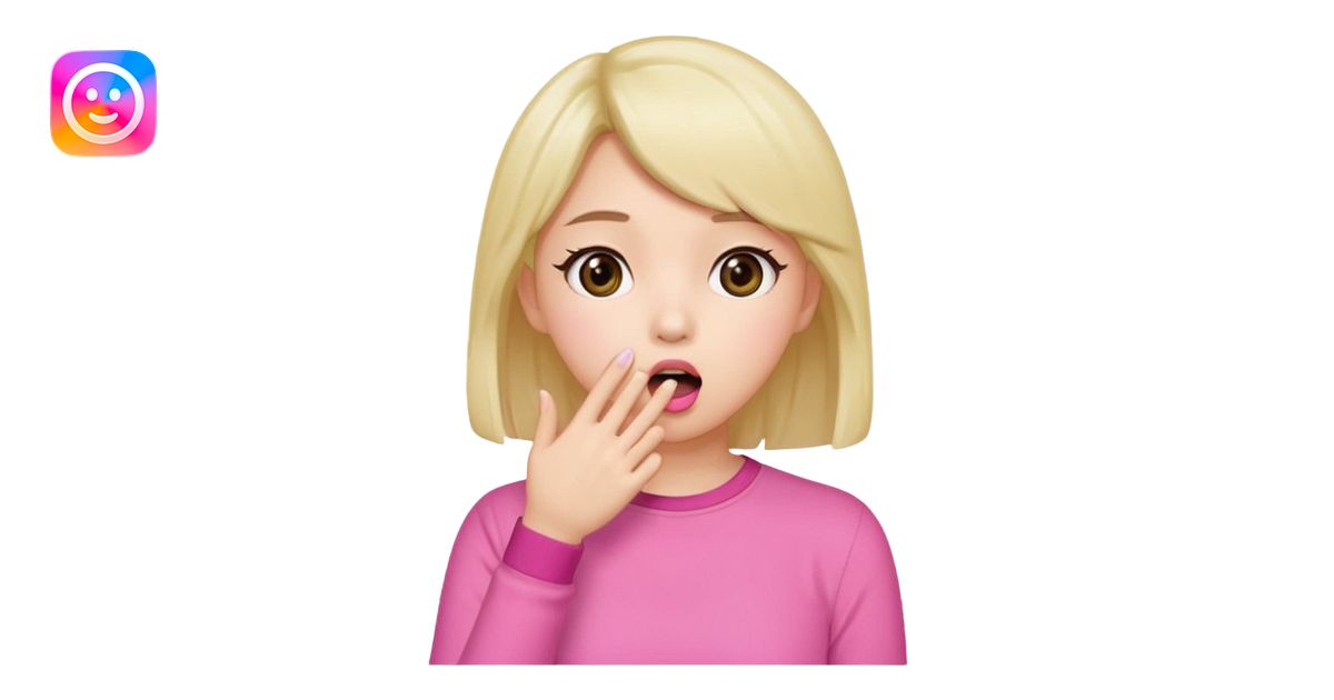 şaşırma eli ağzına götürme, k-pop girl emoji | AI Emoji Generator