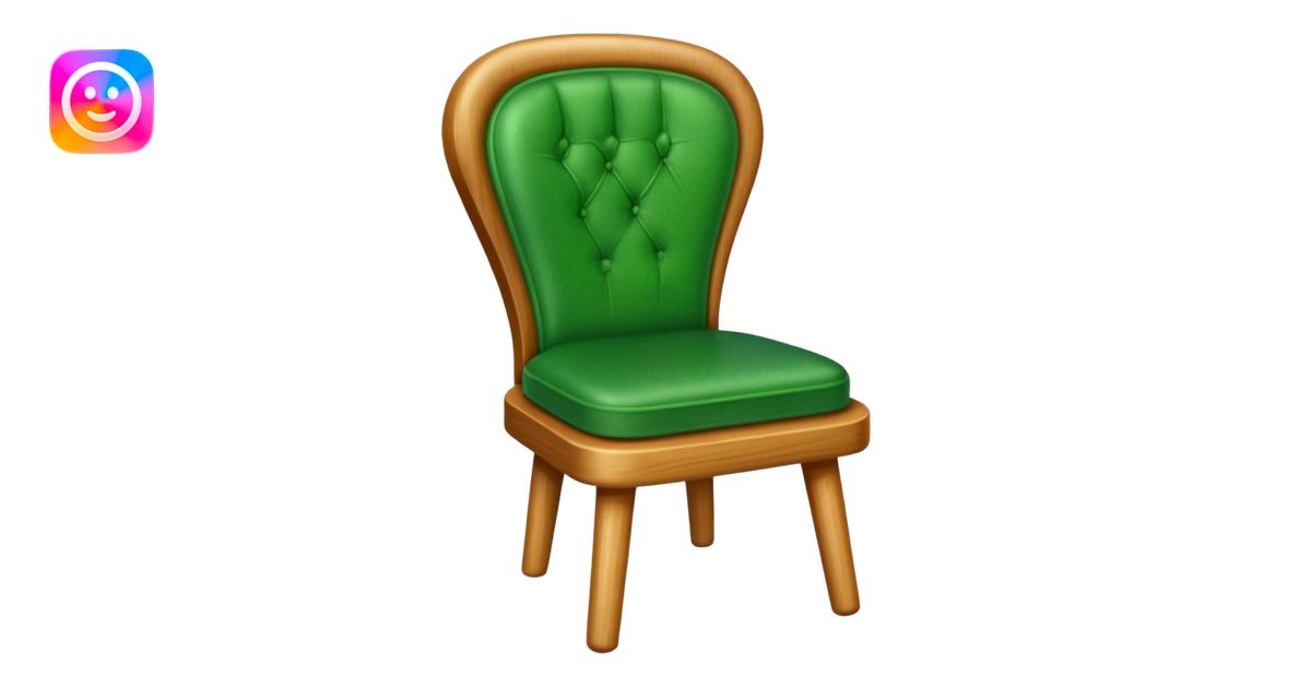 a chair with a green seat emoji | AI Emoji Generator