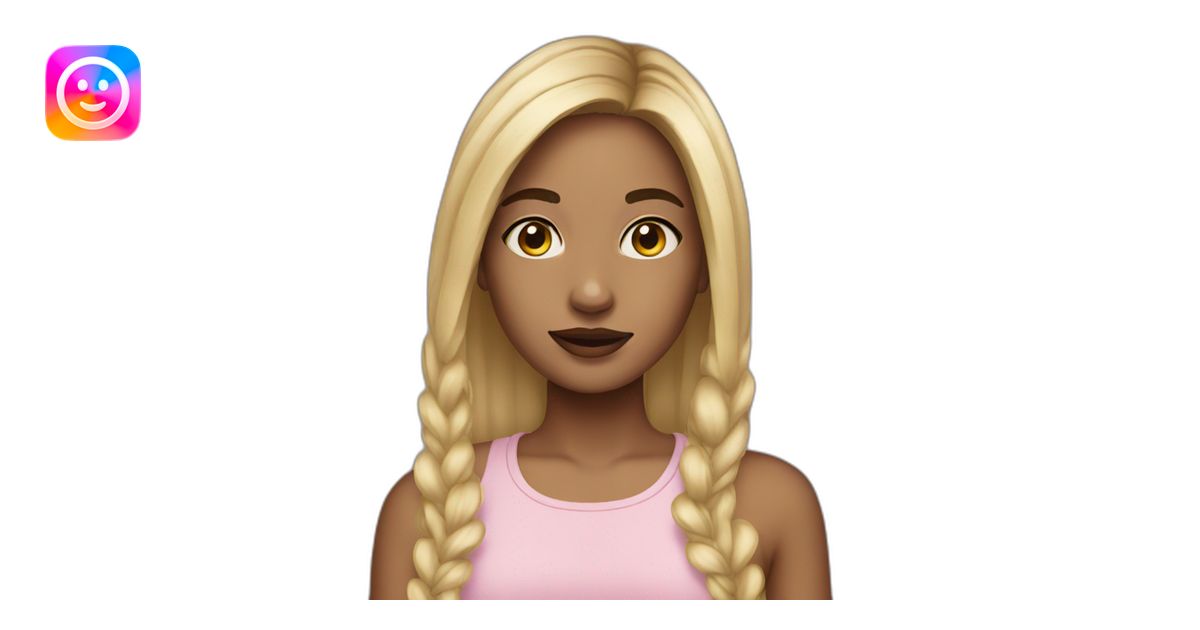 Girl With Snapchat Filter emoji | AI Emoji Generator