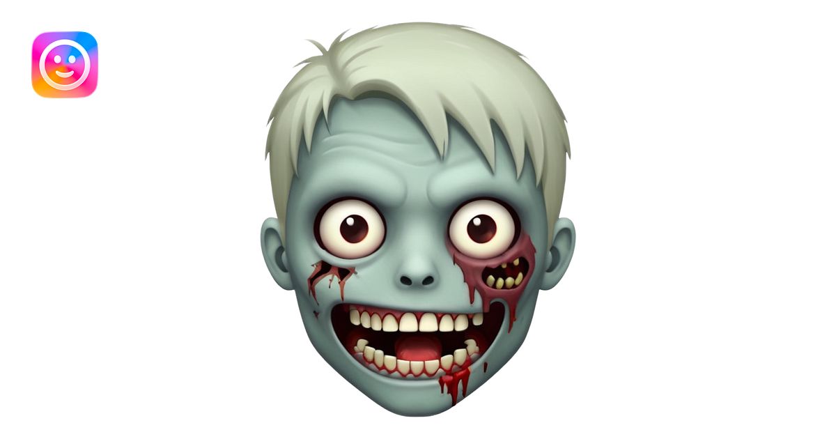 emo zombie with cuts on face and open mouth with fluid coming out of ...