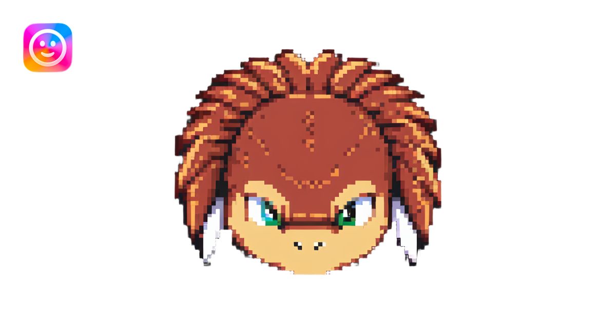 Knuckles the Echidna face from Sonic the Hedgehog illustration | AI ...