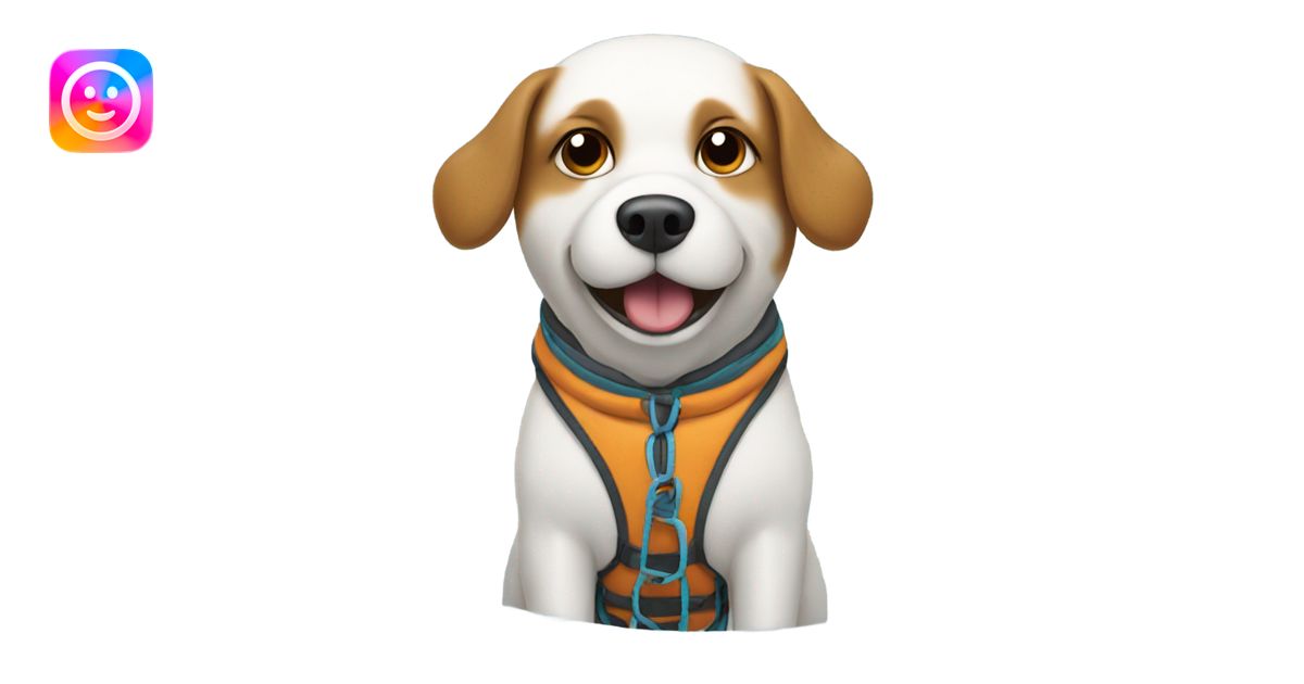 Dog on snowshoes emoji | AI Emoji Generator