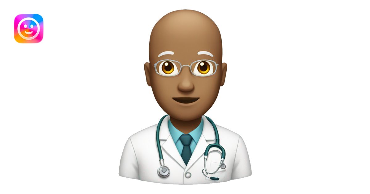 doctor with a bald shining head emoji | AI Emoji Generator