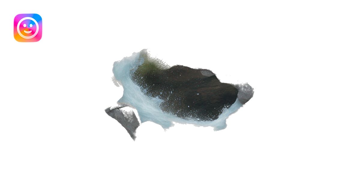 Rock dropped into lake created splash emoji | AI Emoji Generator