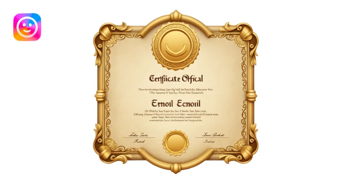 Certification emoji | AI Emoji Generator