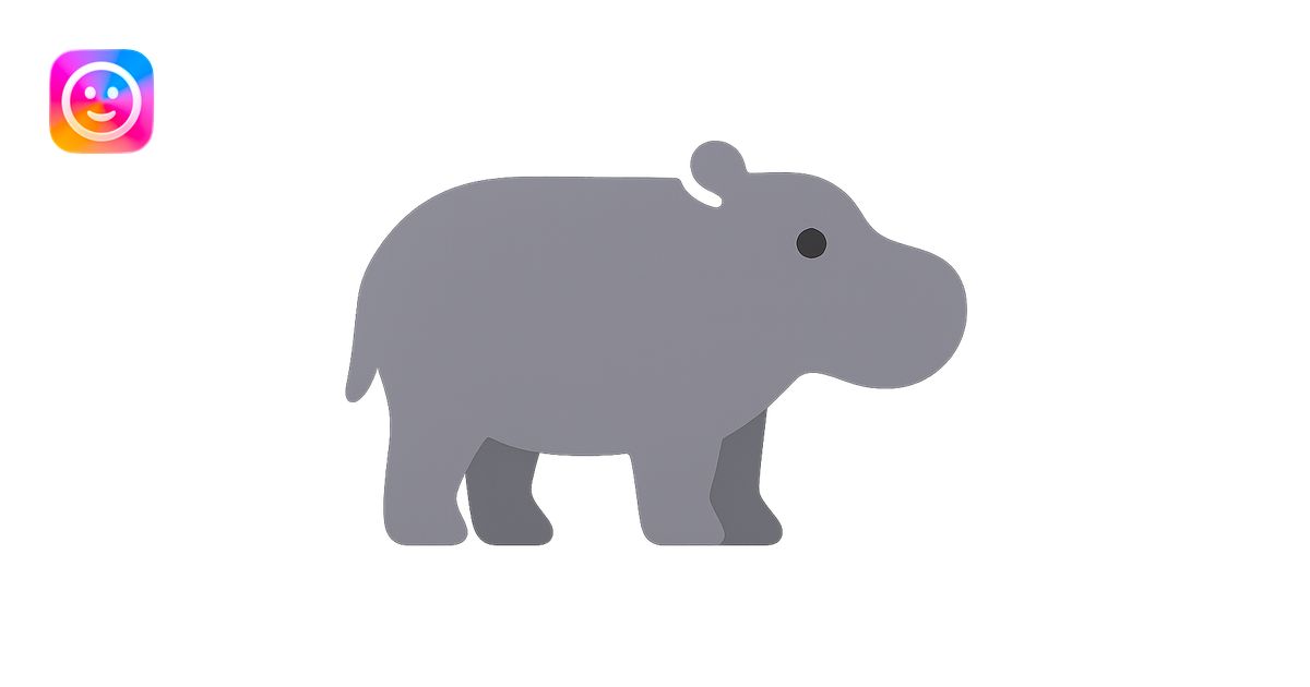 Hippo icon | AI Emoji Generator