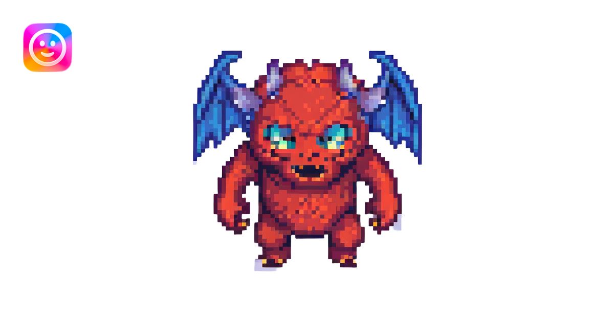 demon, pixel art style illustration | AI Emoji Generator