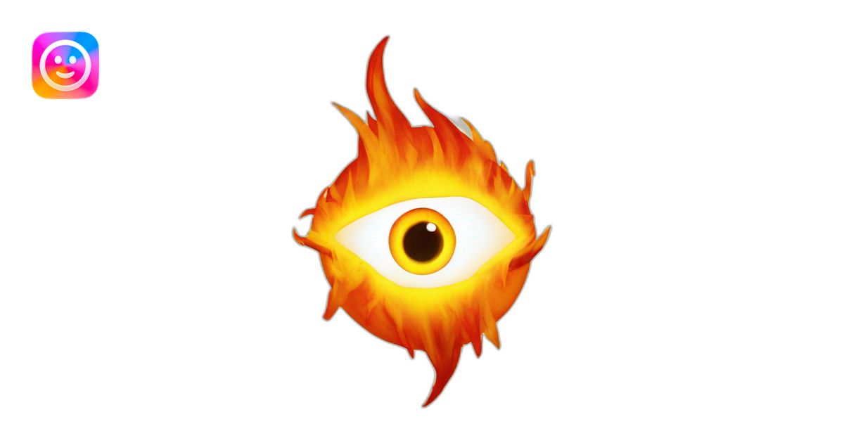 Eye of fire emoji | AI Emoji Generator