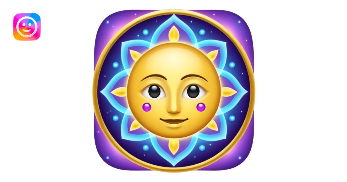Create a minimal glowing emoji symbol of pure consciousness (Chetna ...