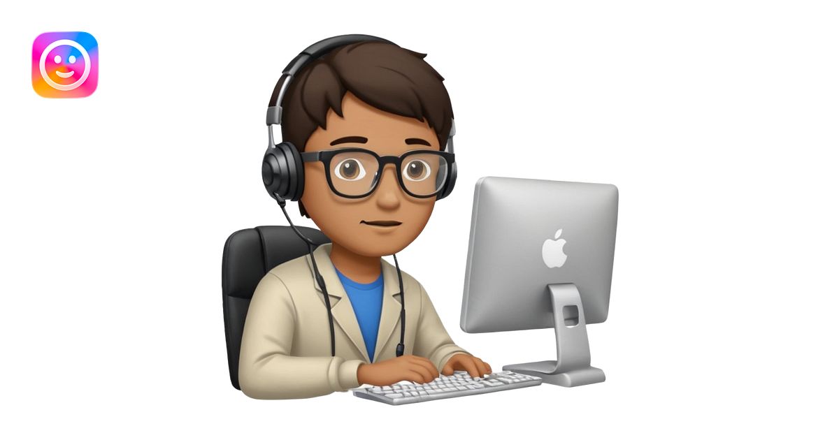 animated a man working in pc programing emoji | AI Emoji Generator
