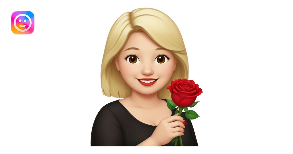 ash Trevino is a fat girl with blonde hair and has a rose in her hand ...