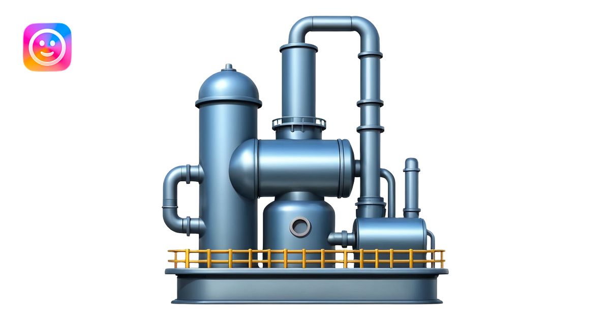 oil pumping station steel shiny emoji | AI Emoji Generator