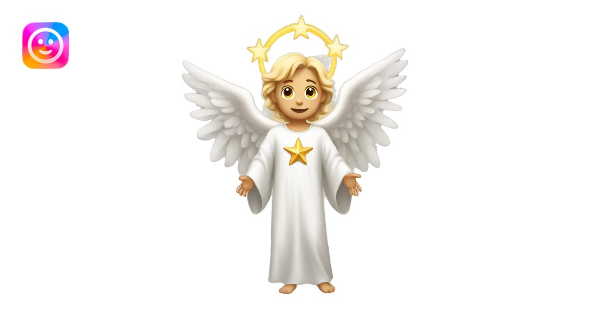 An angel with a star around him emoji | AI Emoji Generator