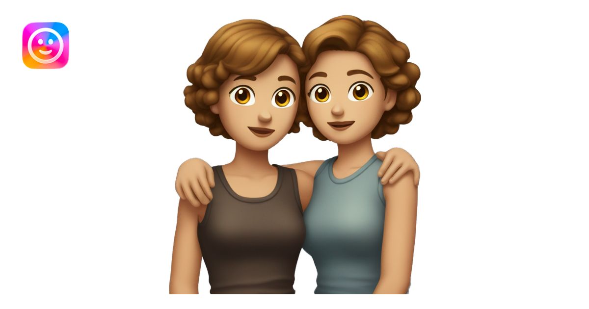 Tow girls with short brown hair one of them is tanned the other is ...