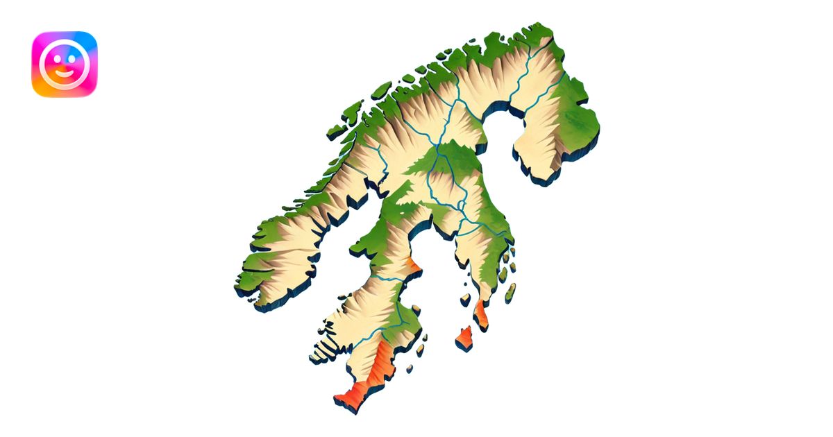 norway 2d map emoji | AI Emoji Generator
