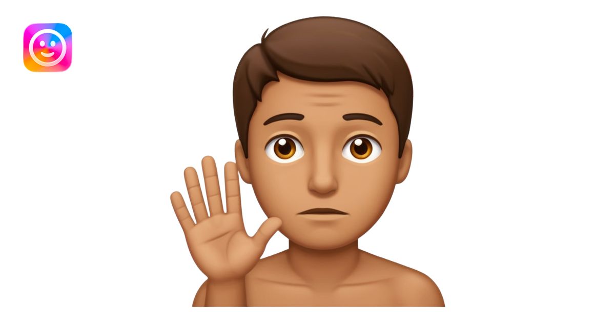 A man saying no with a nonchalant look emoji | AI Emoji Generator