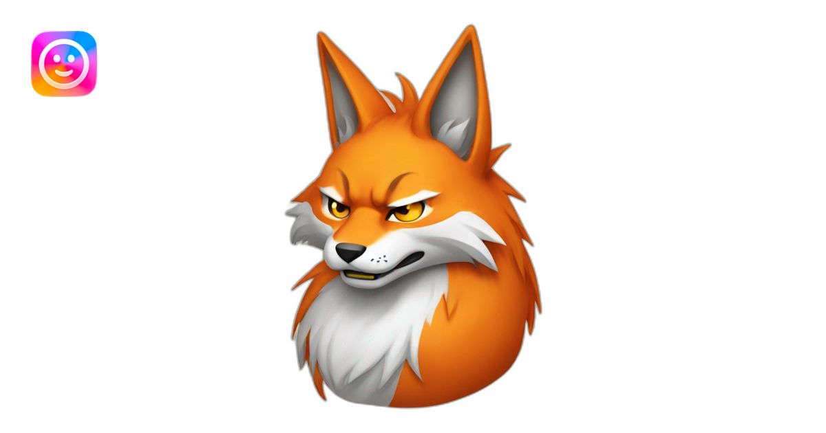 angry kitsune emoji | AI Emoji Generator