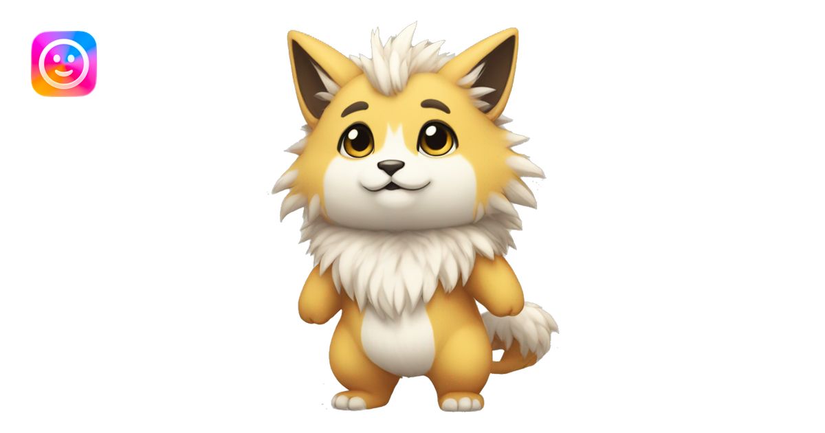 Anthro Chibi-style-Fur-Sona-Fakémon Full Body emoji | AI Emoji Generator