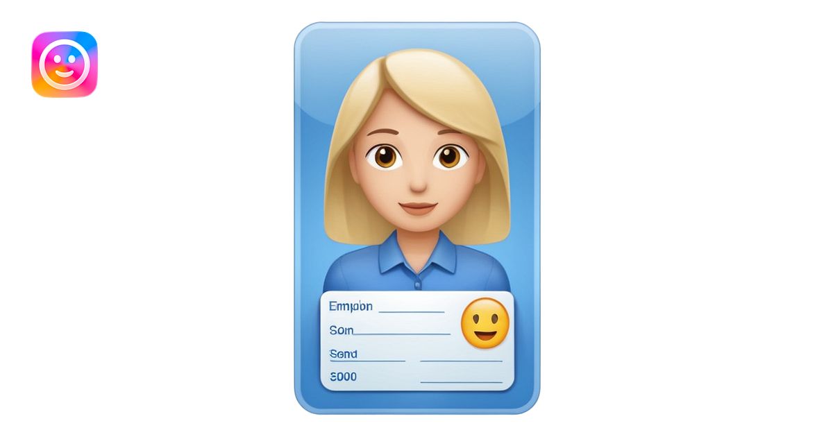 an employee’s card emoji | AI Emoji Generator
