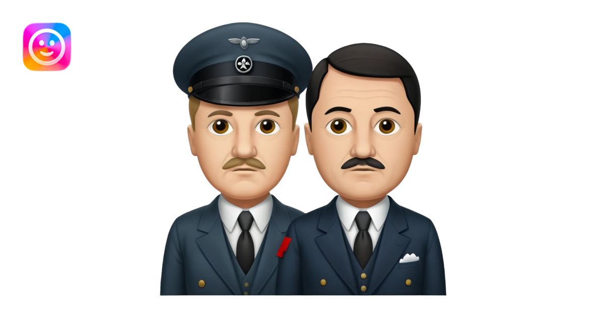 Adolf Hitler and bennito mussolini emoji | AI Emoji Generator