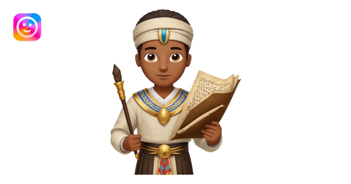 Royal scribe,Ancient Egypt emoji | AI Emoji Generator