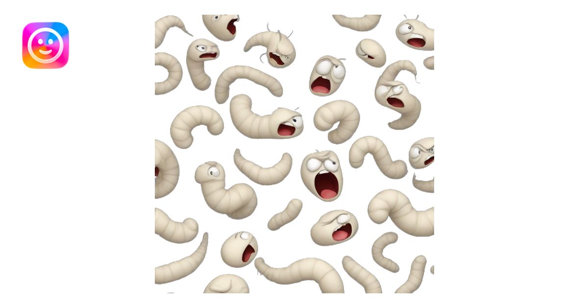 comic worm angry emoji | AI Emoji Generator