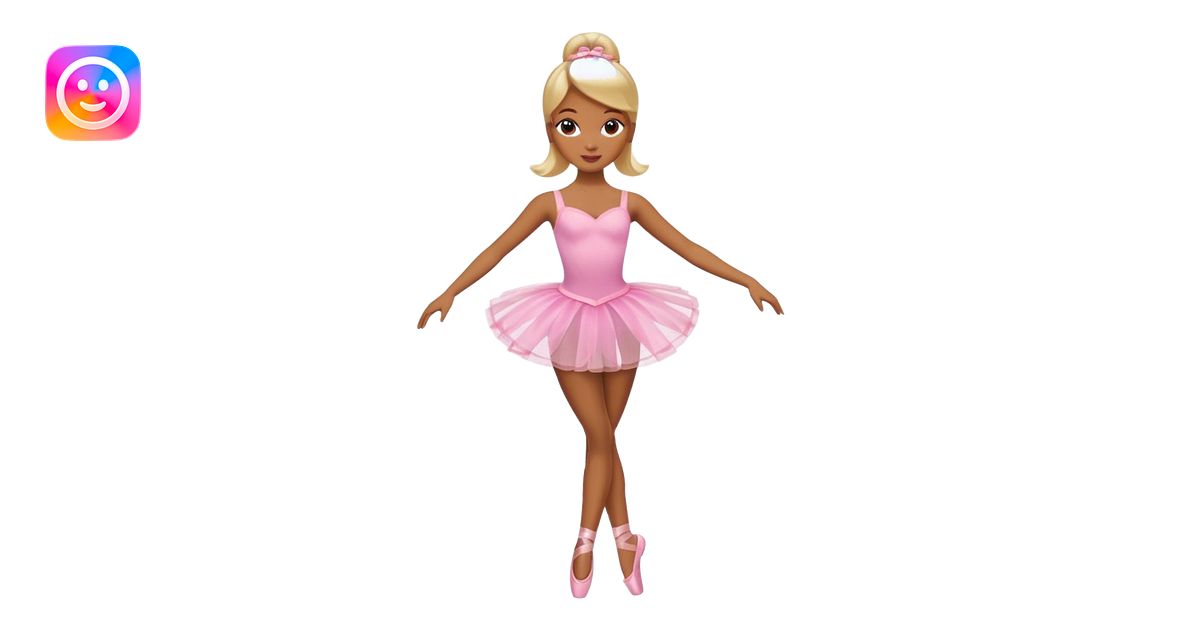brown skin blonde barbie ballerina emoji | AI Emoji Generator