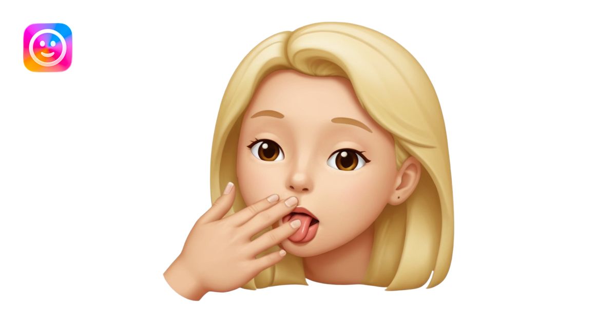 Finger licking laying down emoji | AI Emoji Generator